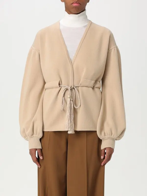 Max Mara Belted Cardigan - White