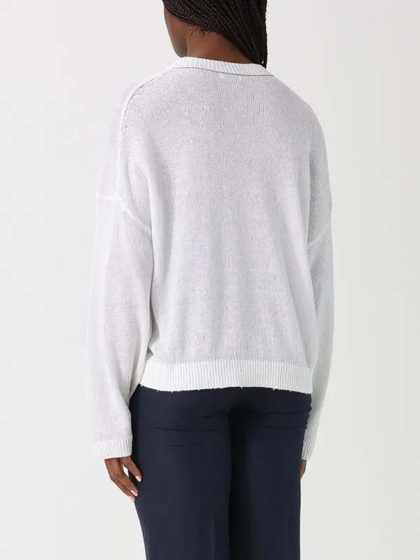 Brunello Cucinelli Ribbed Crew Neck Pullover - White