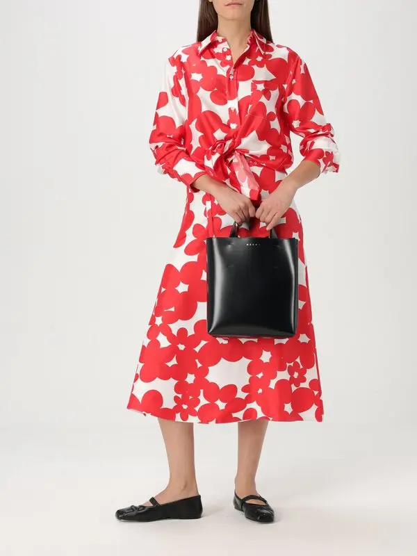 Marni Floral Print Midi Skirt