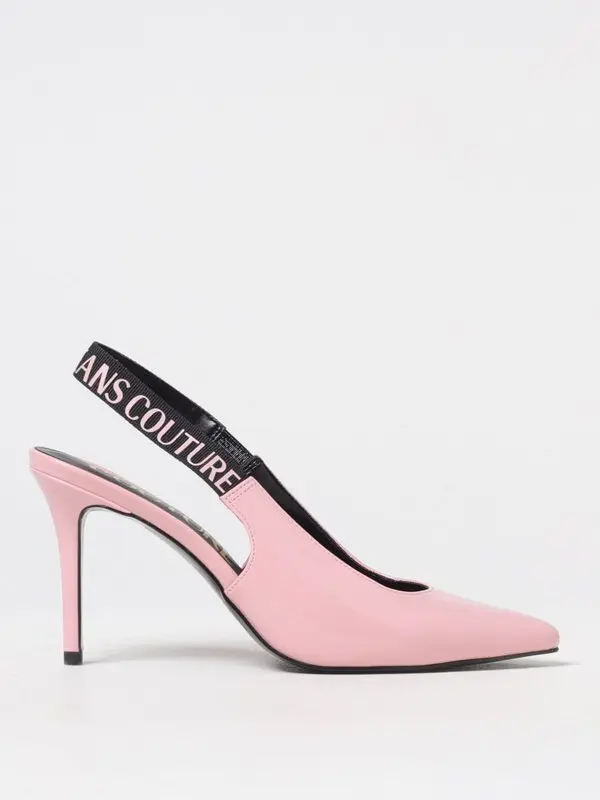 Versace Slingback Pumps With Logo Detailing - Pink