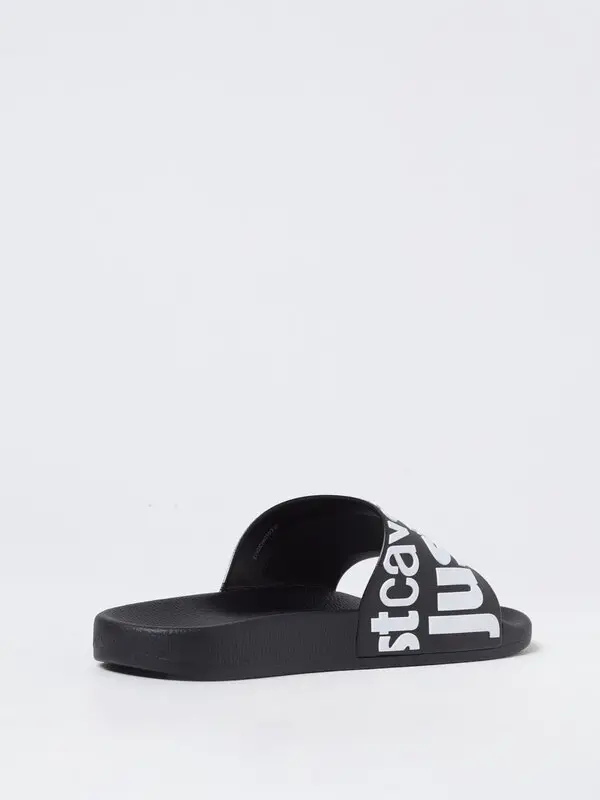 Just Cavalli Logo Slide Sandals - Black