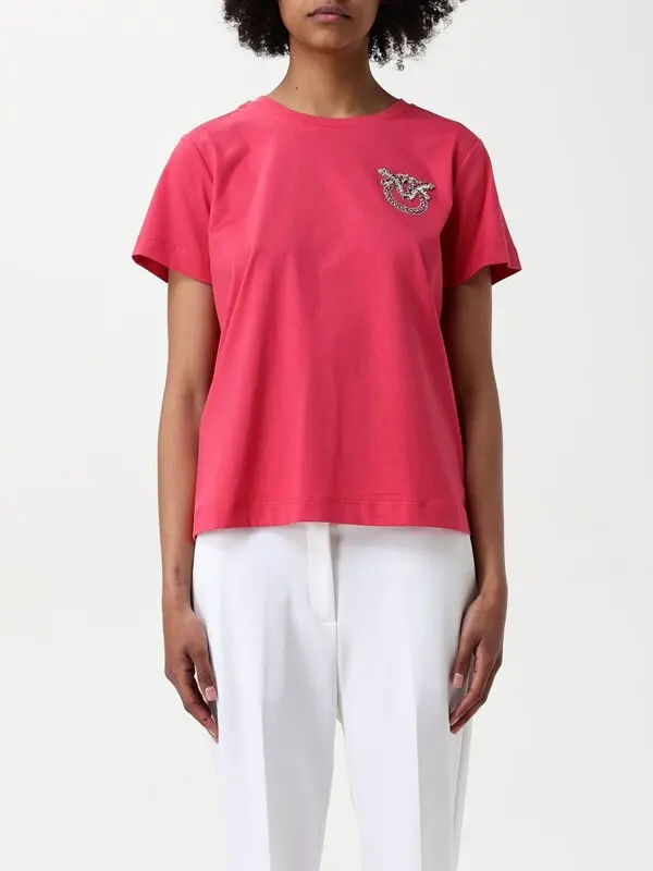 Pinko T-shirt With Embellished Detail - Red