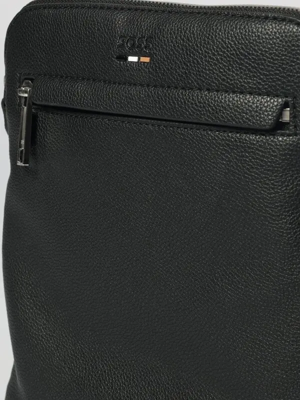 BOSS Leather Shoulder Bag - Black
