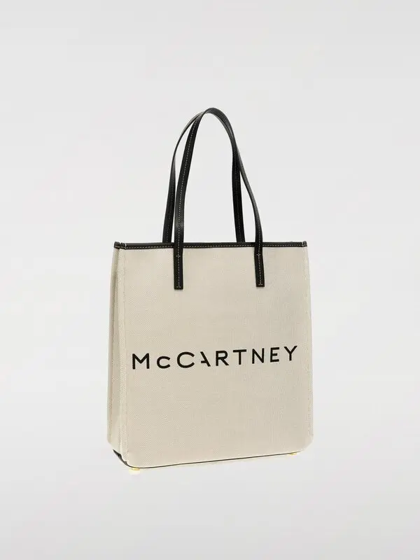 Stella McCartney Logo Canvas Tote - Beige