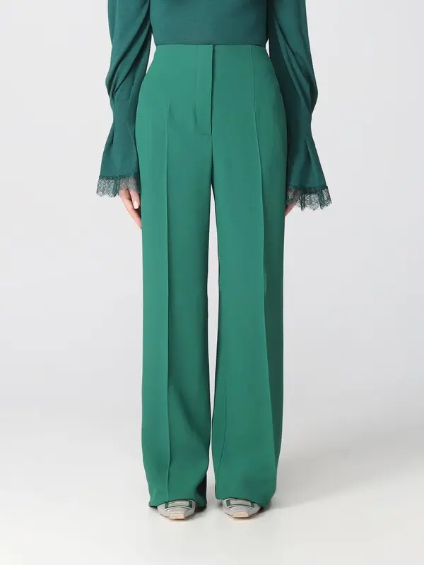 Alberta Ferretti Tailored Wide Leg Trousers - Green