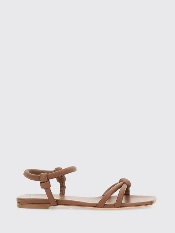 GIANVITO ROSSI Knot Detail Flat Sandals - Brown