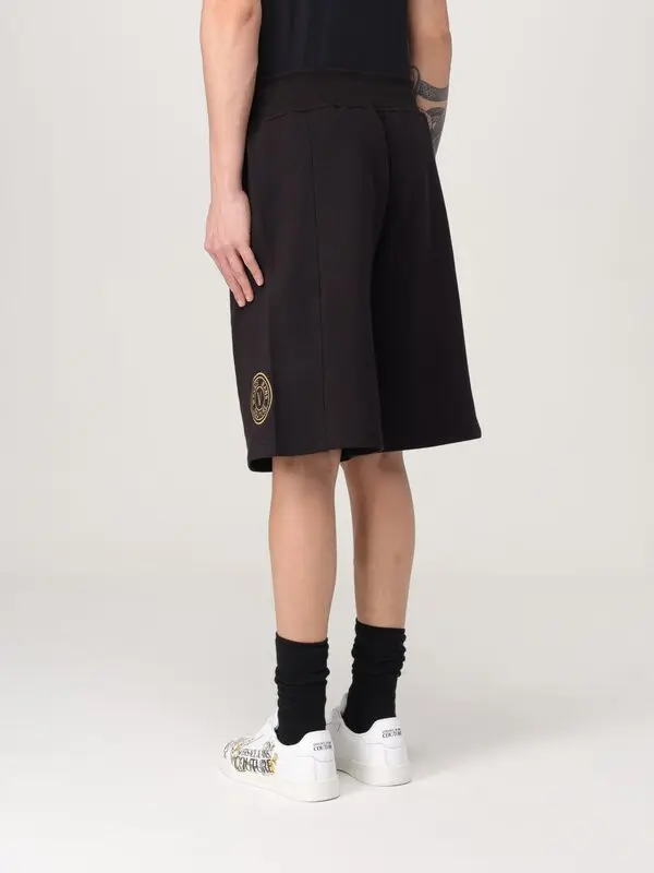 Versace Embroidered Logo Shorts - Black