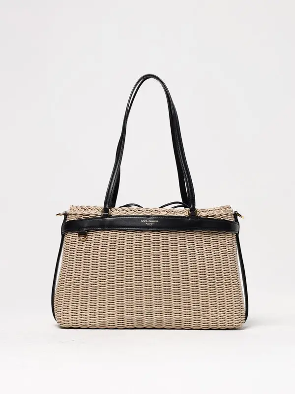 Dolce & Gabbana Woven Shoulder Bag - Beige
