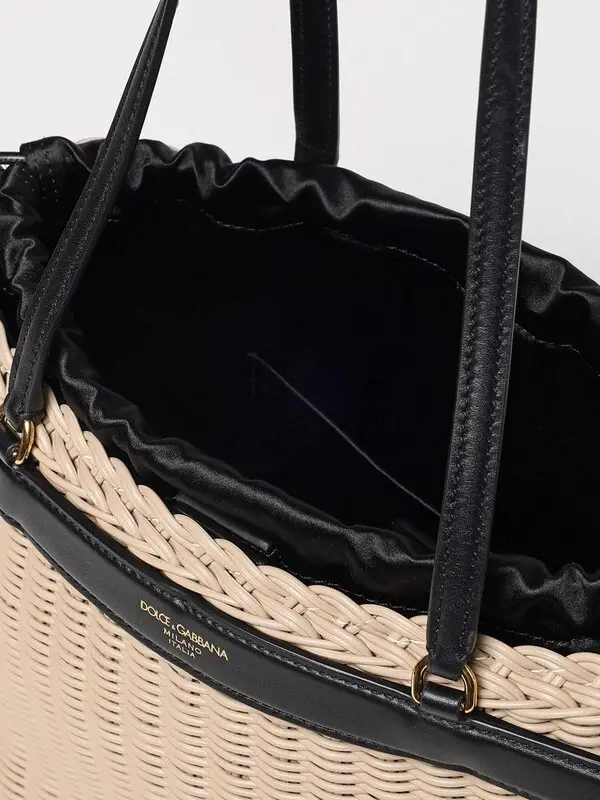 Dolce & Gabbana Woven Shoulder Bag - Beige
