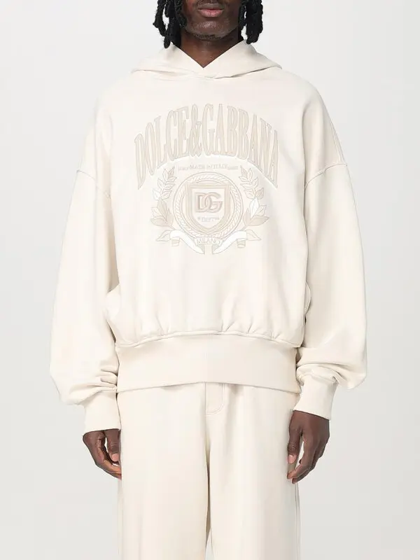 Dolce & Gabbana Emblem Hoodie - Cream