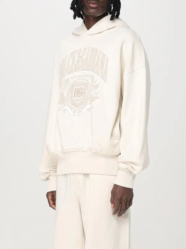 Dolce & Gabbana Emblem Hoodie - Cream
