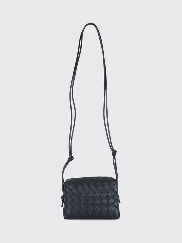 Bottega Veneta Loop Intrecciato Leather Bag - Black