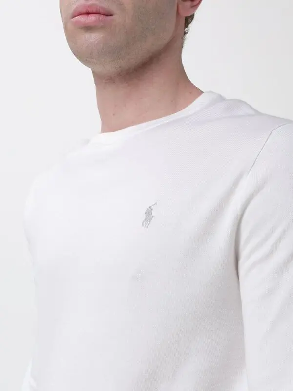 Polo Ralph Lauren Cotton Crewneck Sweater With Embroidered Logo - White