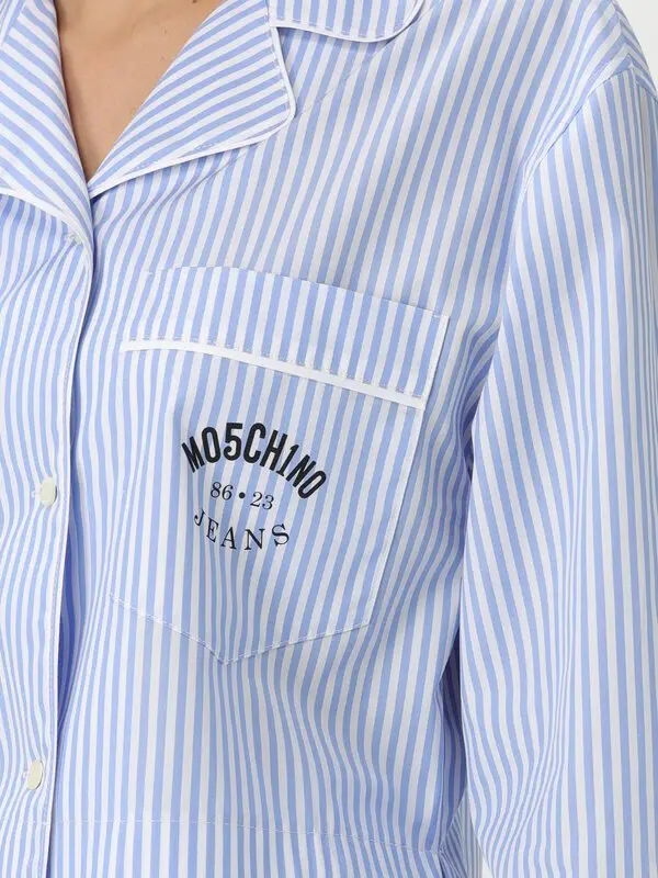Moschino Striped Cropped Shirt