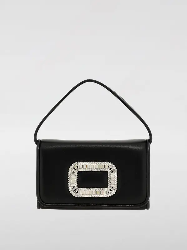 ROGER VIVIER Embellished Clasp Mini Bag - Black