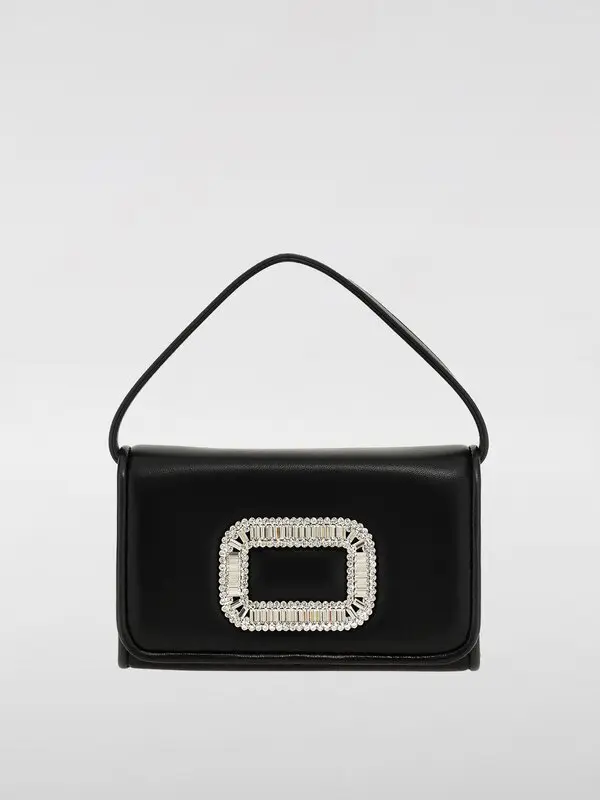 ROGER VIVIER Embellished Clasp Mini Bag - Black