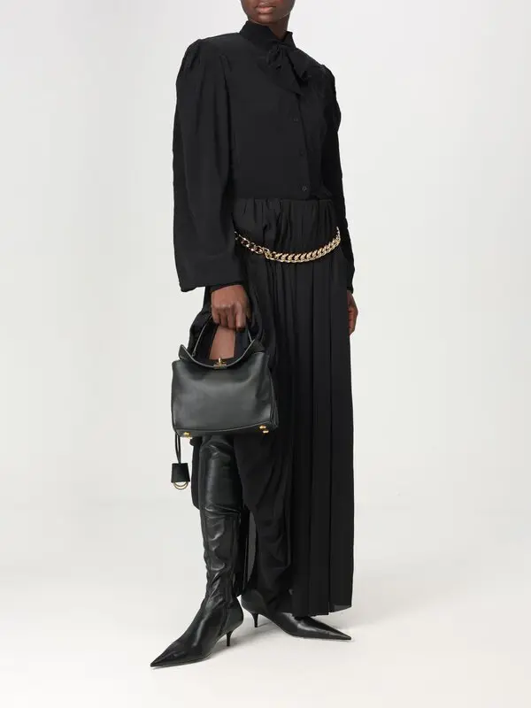Balenciaga Pleated Maxi Skirt - Black