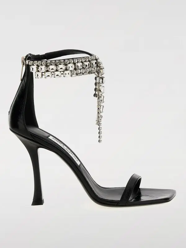JIMMY CHOO Embellished Stiletto Heeled Sandals - Black