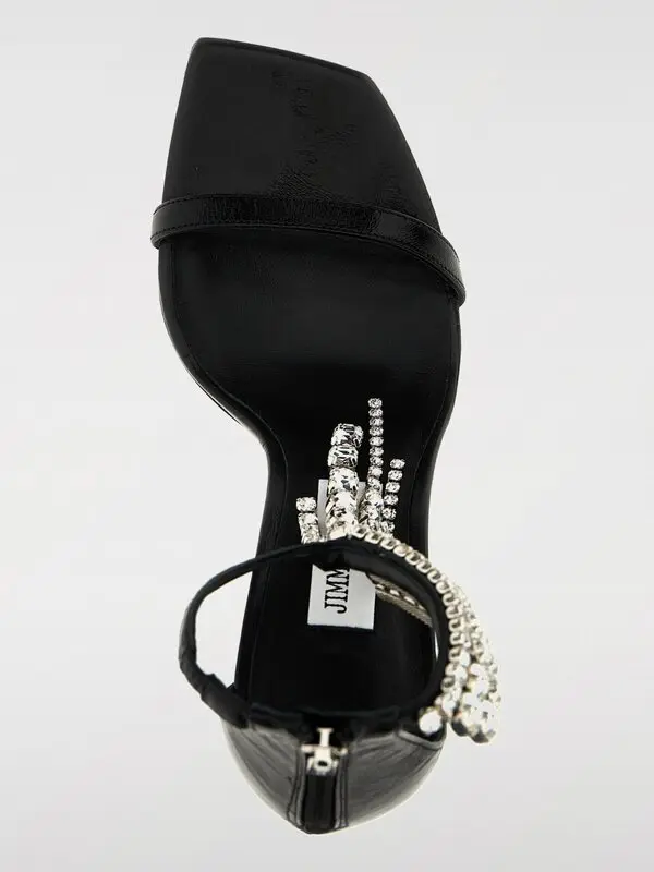JIMMY CHOO Embellished Stiletto Heeled Sandals - Black