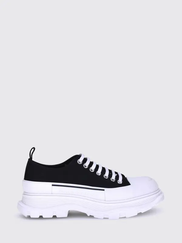 Alexander McQueen Tread Slick Cotton Canvas Sneakers - Black