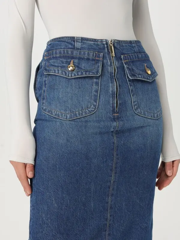 Elisabetta Franchi Denim Pencil Skirt