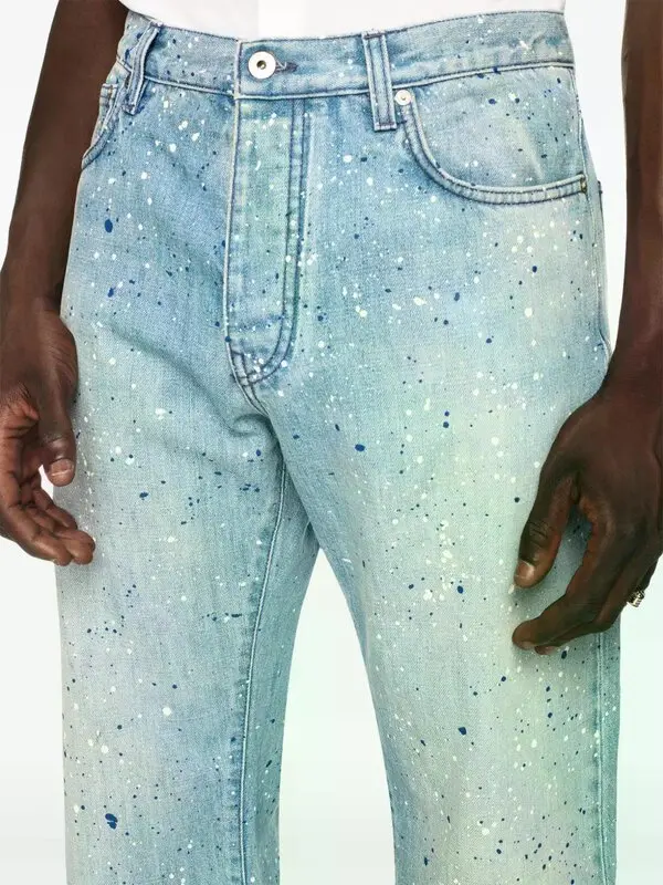 Off-White Paint Splatter Straight Leg Jeans