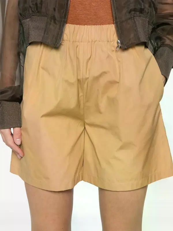 Max Mara Poplin Shorts - Brown