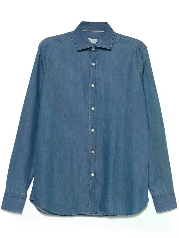 TINTORIA MATTEI 954 Chambray Shirt - Blue