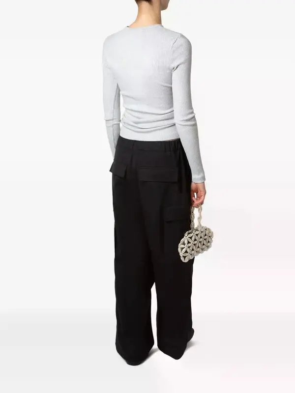 0711 TBILISI Straight-leg Cargo Trousers - Black