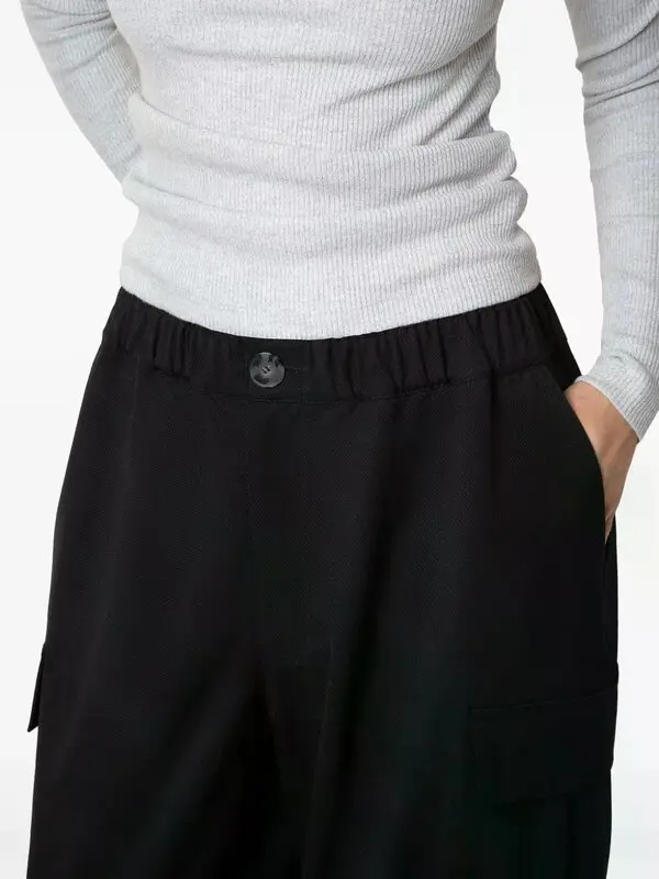 0711 TBILISI Straight-leg Cargo Trousers - Black