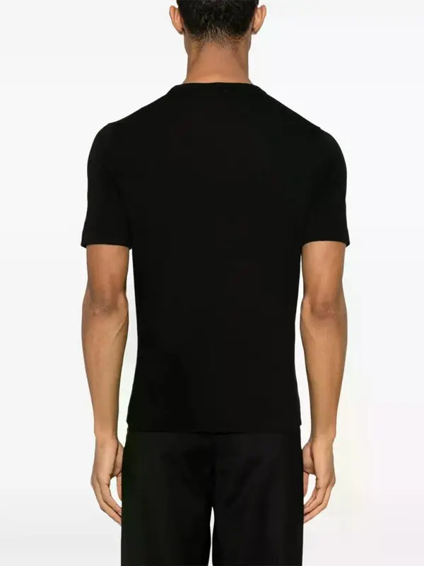 Caruso Short-sleeves Cotton T-shirt - Black