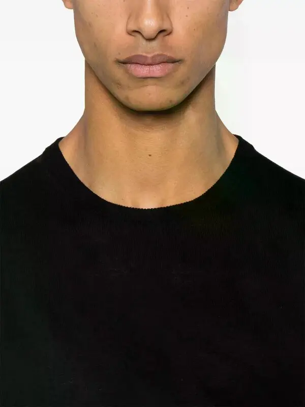 Caruso Short-sleeves Cotton T-shirt - Black