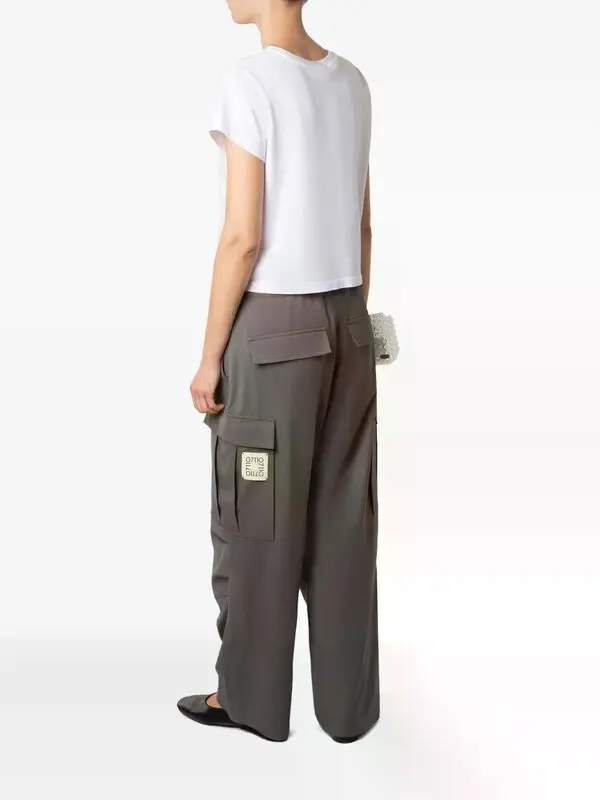 0711 TBILISI Straight-leg Cargo Trousers - Grey