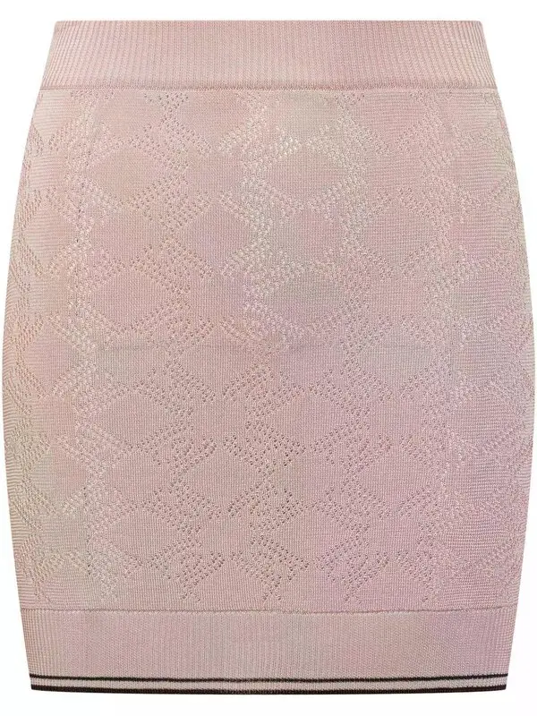 Amiri Pointelle-knit Mini Skirt