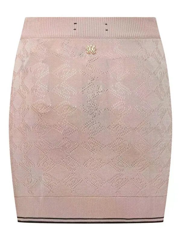 Amiri Pointelle-knit Mini Skirt