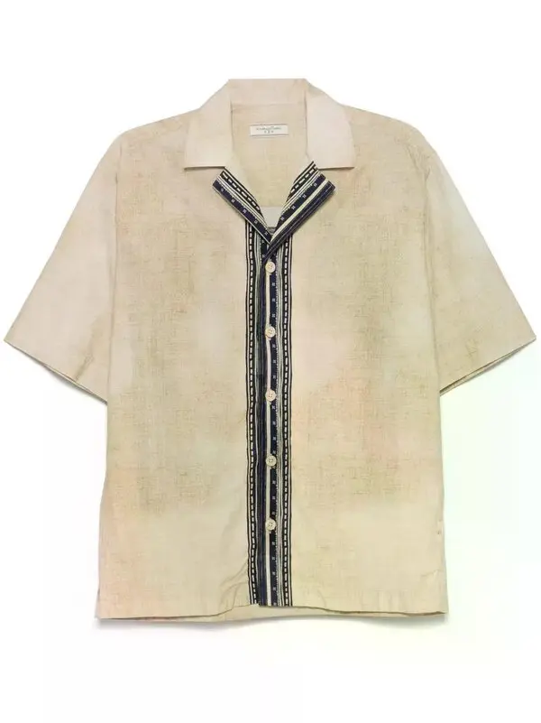 TINTORIA MATTEI 954 Graphic-print Shirt - Neutrals