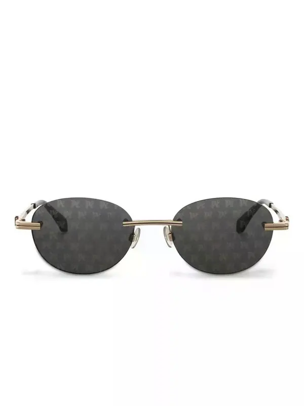 Palm Angels Crystal Sunglasses - Gold