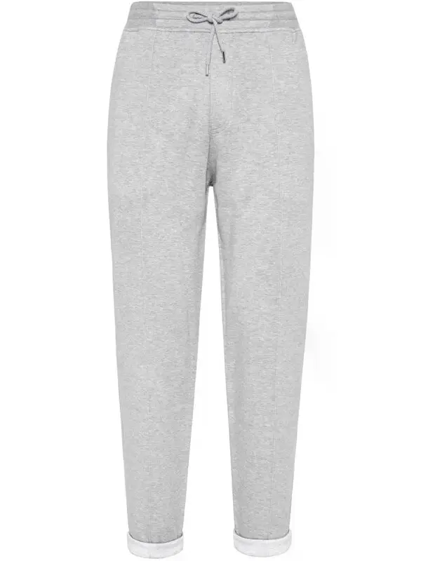Brunello Cucinelli Ribbed Track Pants - Grey