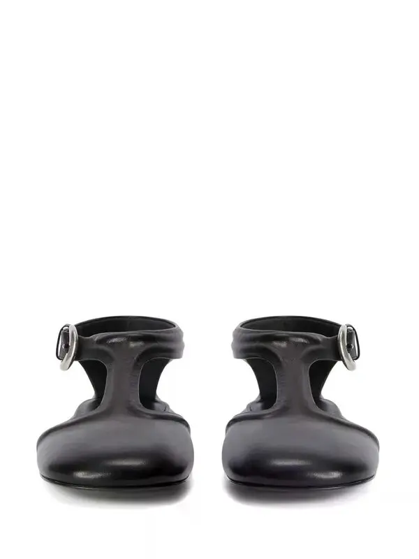 JIL SANDER Mary Jane Ballerina Shoes - Black