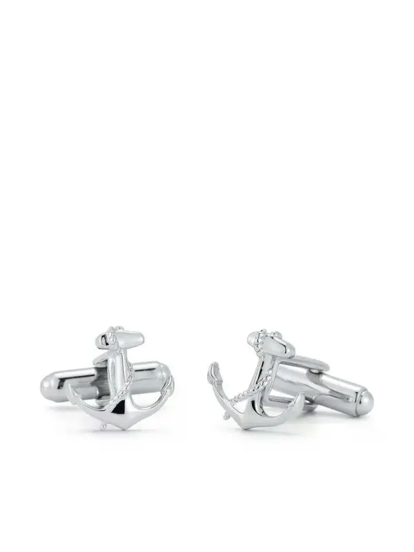 Mateo Anchor Cufflinks - Silver