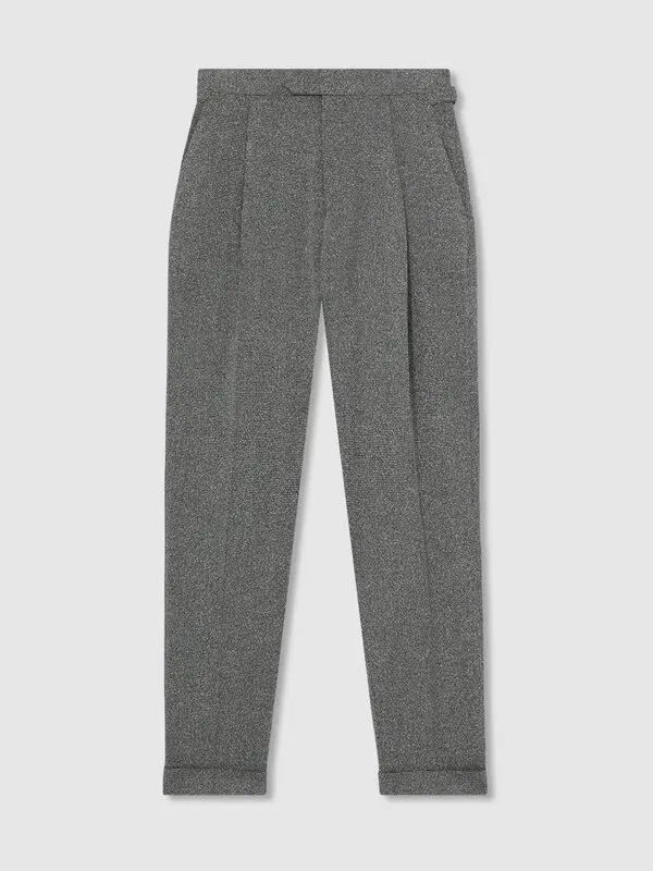 REISS Cut Puppytooth-check Tailored Trousers
