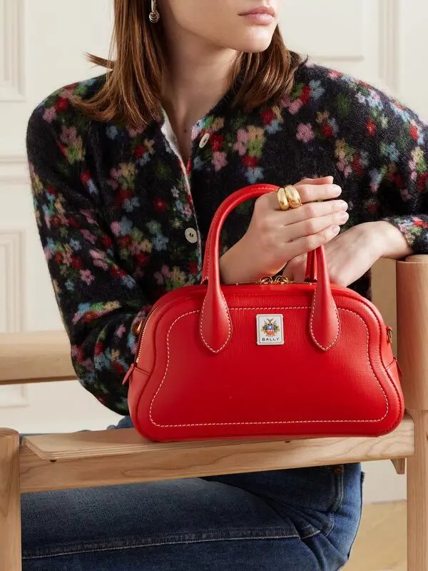 Bally Unda Leather Tote - Red