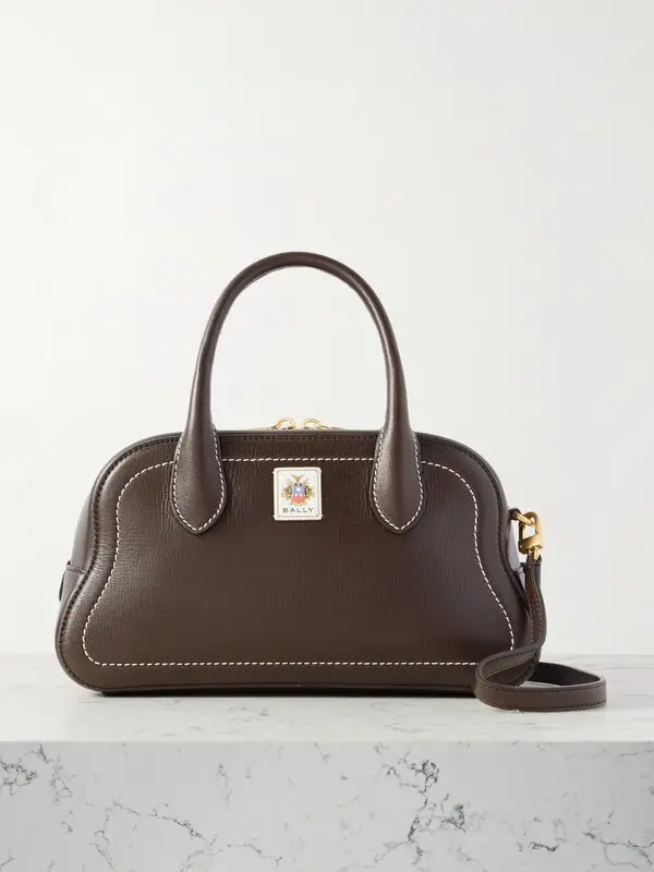 Bally Unda Leather Tote - Brown