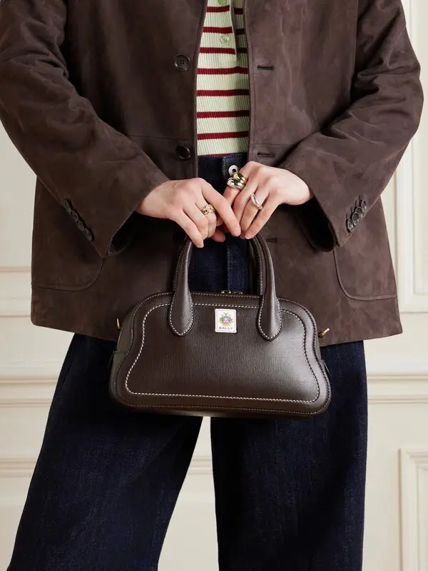 Bally Unda Leather Tote - Brown