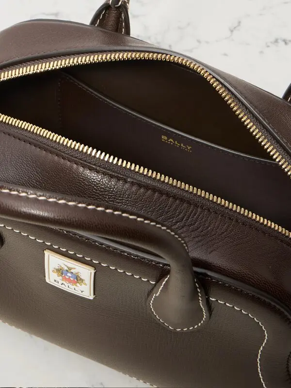 Bally Unda Leather Tote - Brown