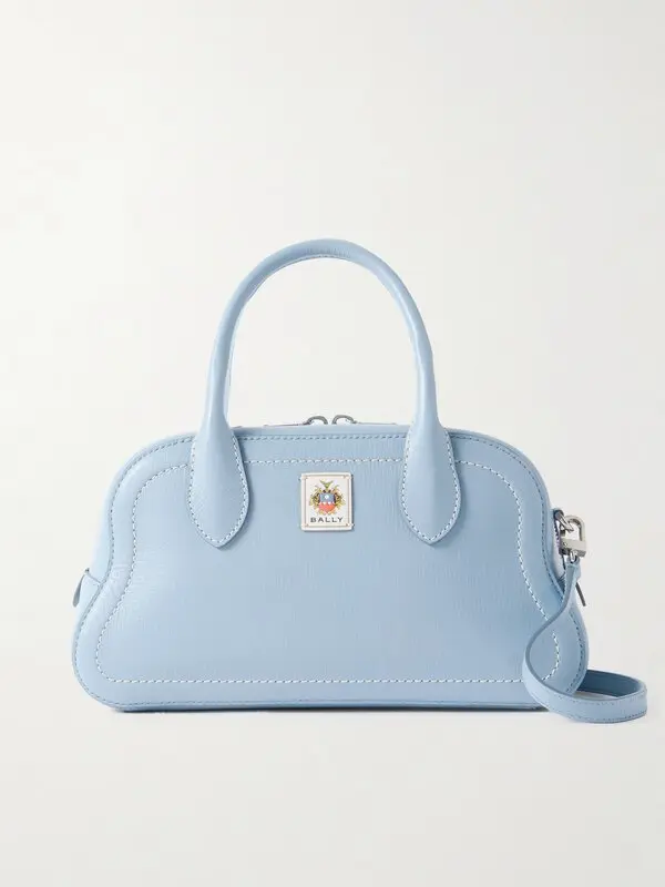 Bally Unda Appliquéd Leather Tote - Blue