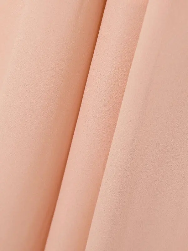 Alaïa Gathered Georgette Peplum Midi Dress - Orange