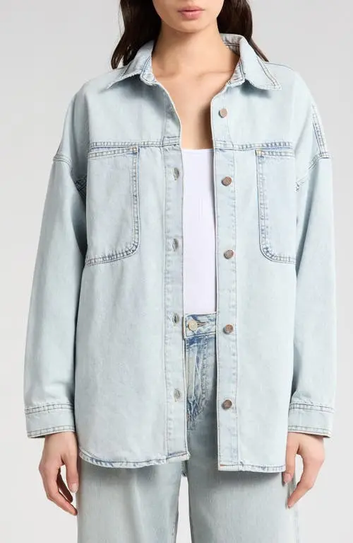 Marine Layer Molly Oversize Denim Shirt Jacket - Medium Wash