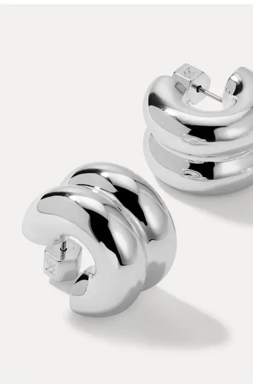 MIRANDA FRYE Chloe Huggies Earrings - Silver