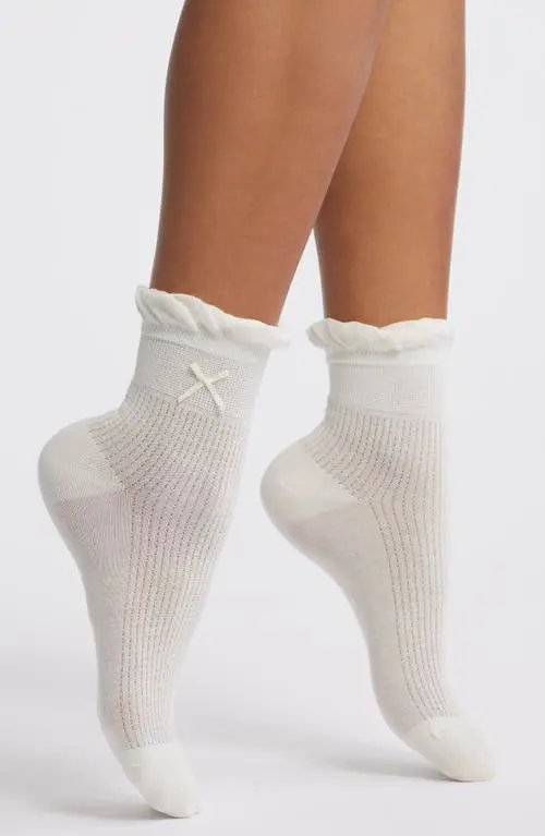 CASA CLARA Seamed Socks - Cream